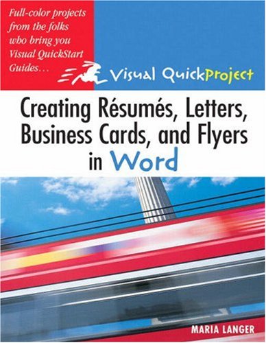 Creating Resumes, Letters, Business Cards, and Flyers in Word : Visual ...