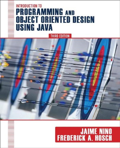 Introduction To Programming And Object Oriented Design Using Java