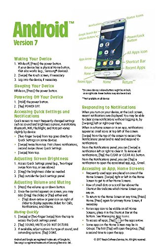 Android Version 7 Quick Reference Guide for Phones and Tablets (Cheat ...