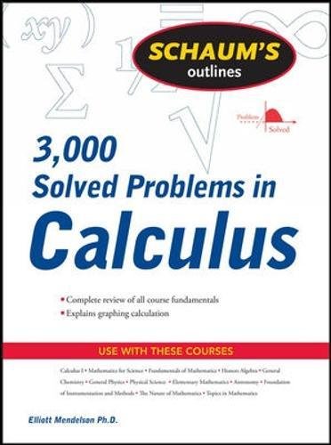Schaum's 3,000 Solved Problems in Calculus (Schaum's Outlines) | 天瓏網路書店